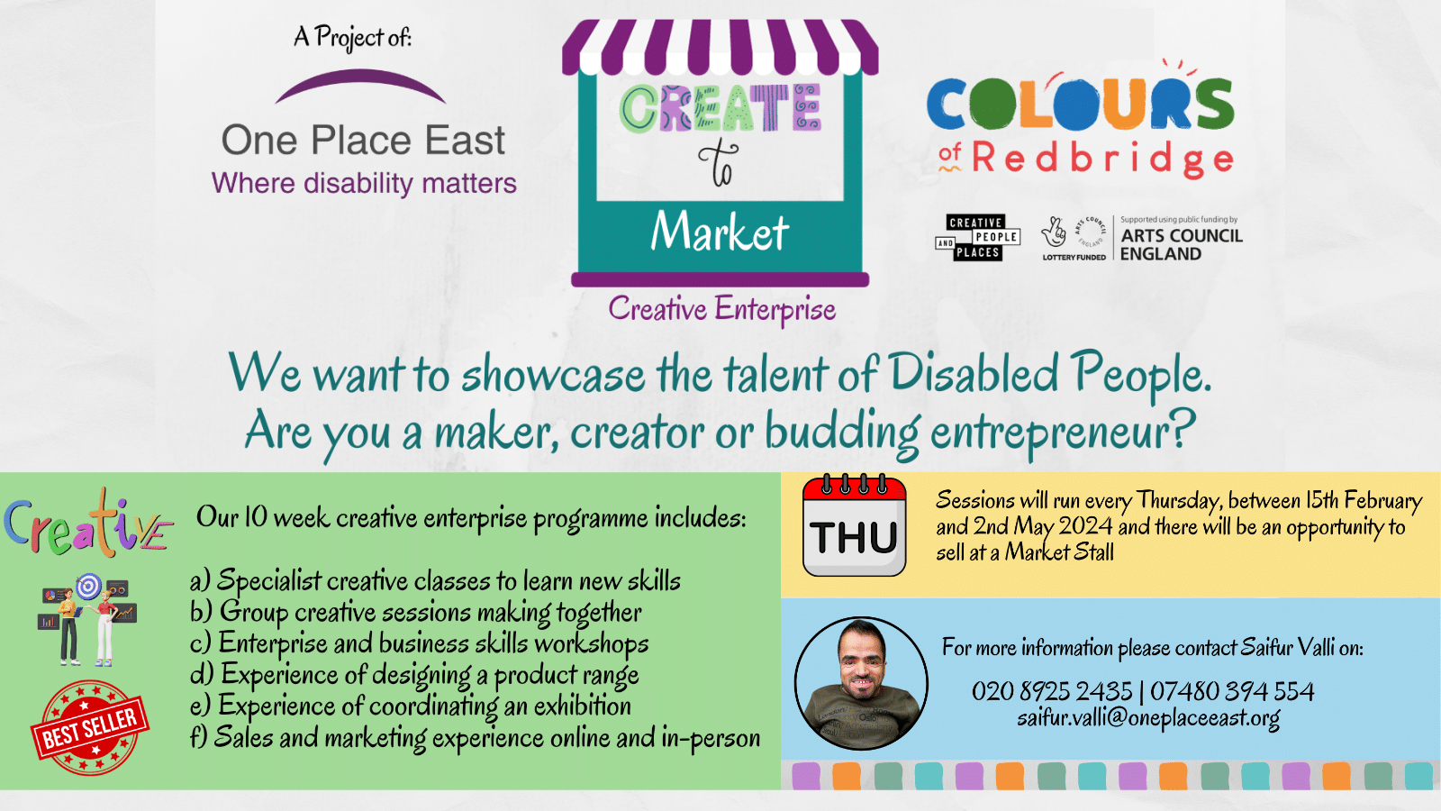 Create To Market – Creative Enterprise - Colours of Redbridge