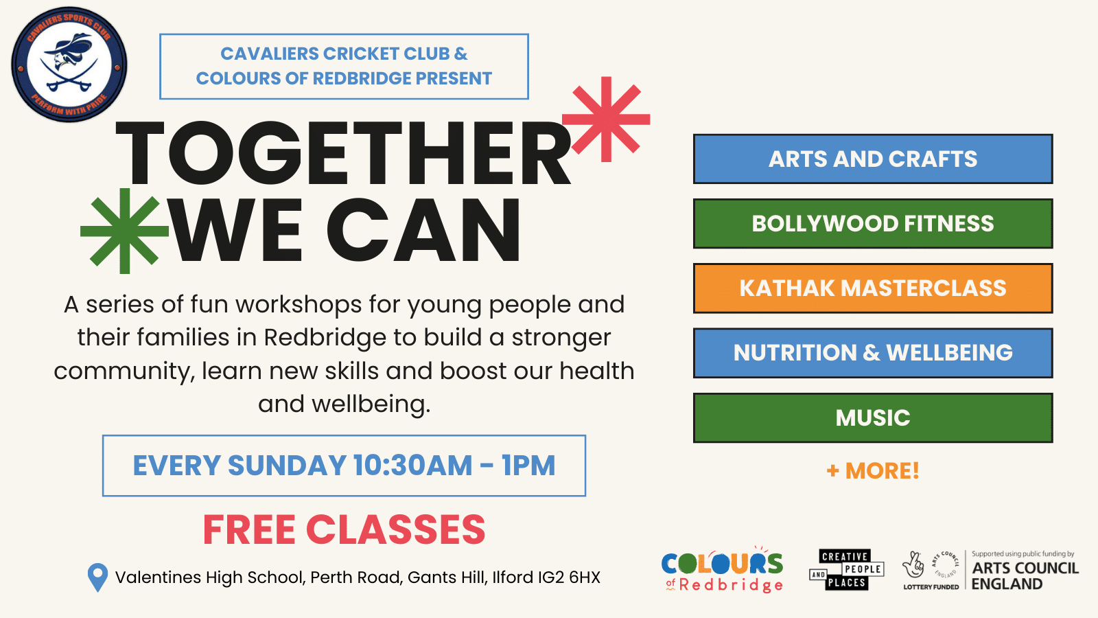 Together We Can - Arts Workshops - Colours of Redbridge